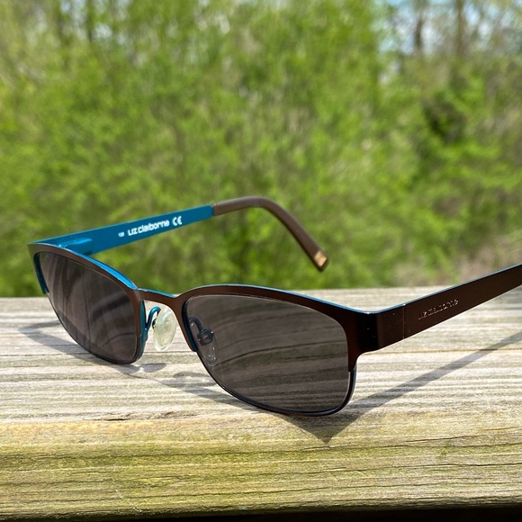 Liz Claiborne | Accessories | Liz Claiborne Glasses Frames Brown Metallic Teal L438 Jbp | Poshmark